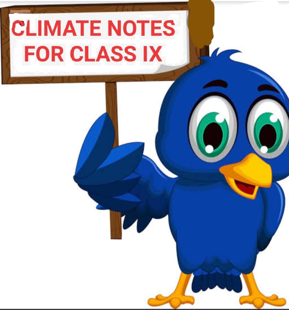 CLASS IX CLIMATE NOTES AND STUDY MATERIALS